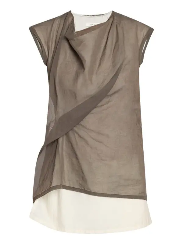 THE ROW Inawa Draped Top - Brown