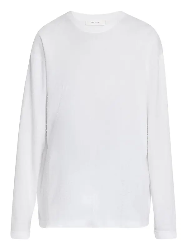 THE ROW Kabira Textured Cotton T-shirt - White