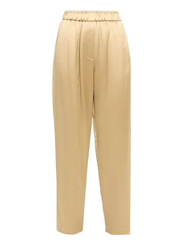 Giorgio Armani Relaxed-leg Silk Pull-on Trousers - Gold