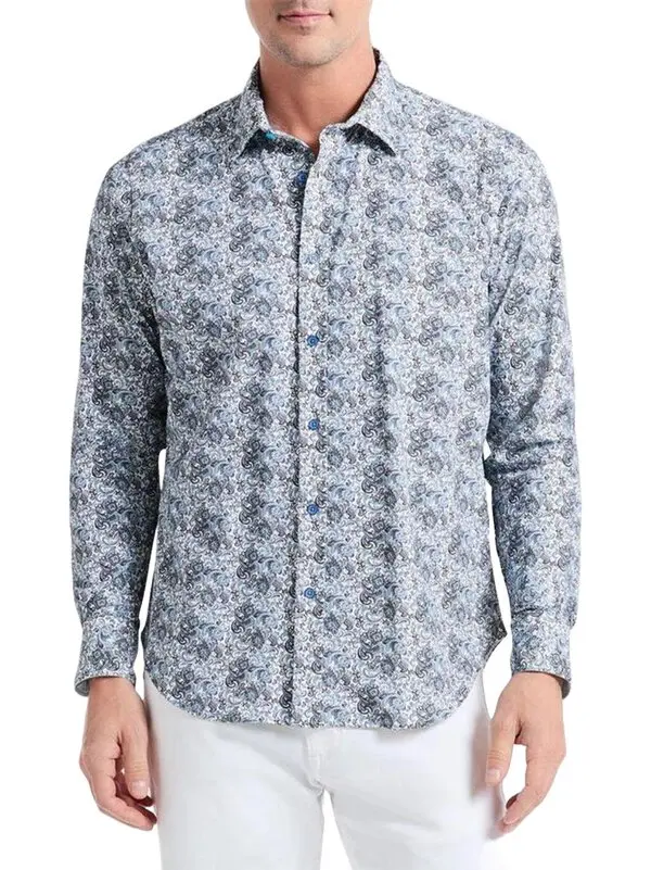 Robert Graham Apos;s Fitzgerald Micro-paisley Woven Sport Shirt - Multi