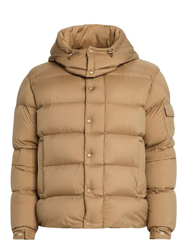Moncler Maya Hooded Down Puffer Jacket - Beige