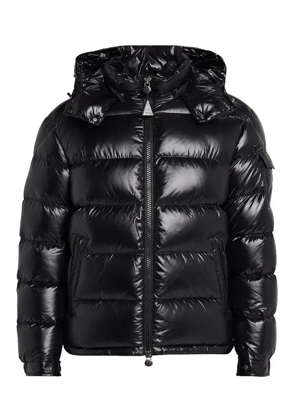 Moncler Maya Hooded Down Puffer Jacket - Black