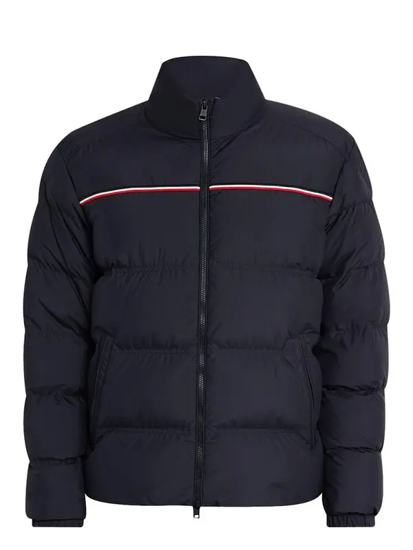 Moncler Bouvaque Tricolor-trim Down Jacket - Dark Navy