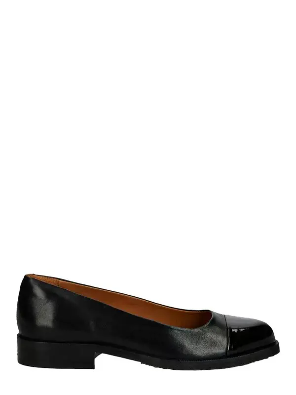 BILLI BI Patent-cap Leather Slip-on Pumps - Black