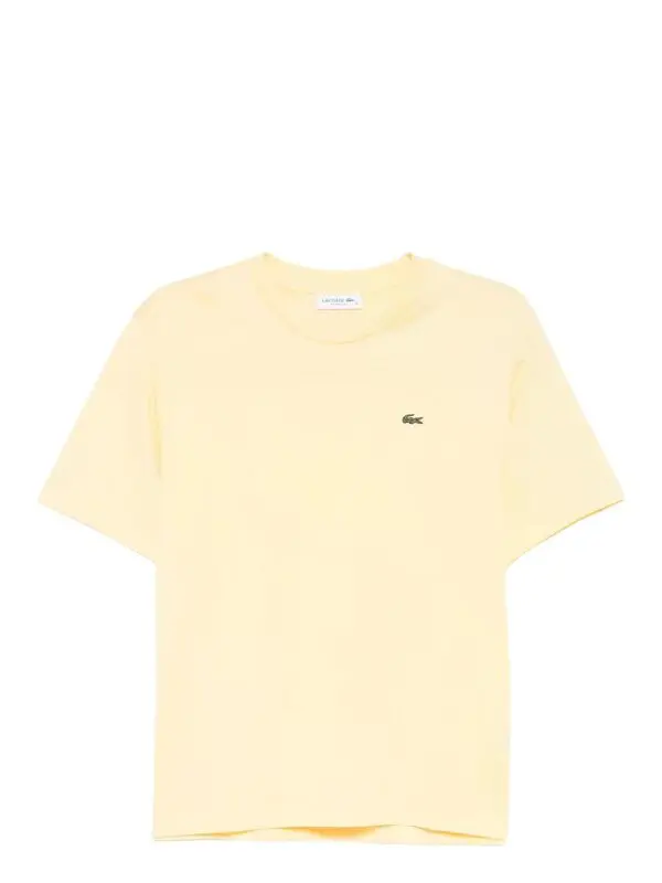 Lacoste Logo-appliqué Cotton T-shirt - Yellow
