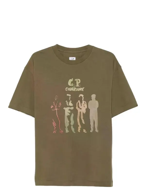 C.P. COMPANY Logo-print T-shirt - Green