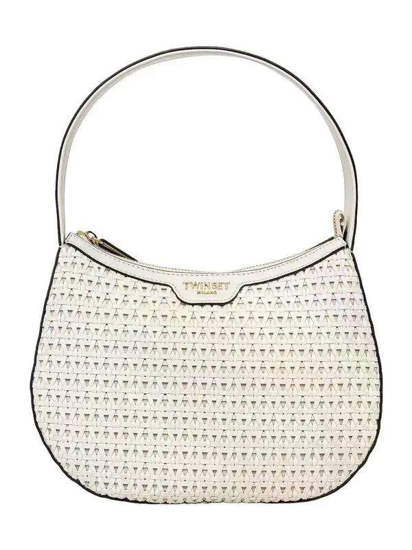 TWINSET Woven Top-handle Tote Bag - White