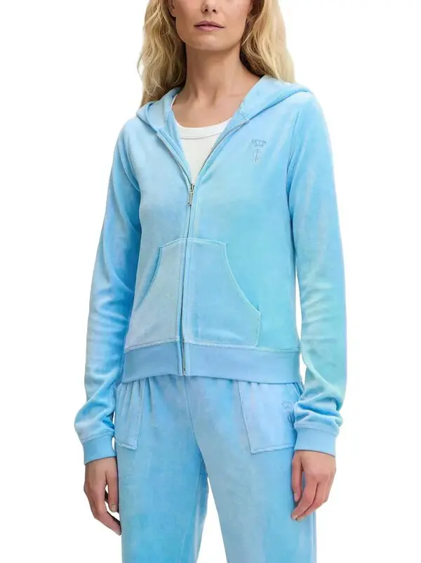 Juicy Couture Embroidered-logo Zip-up Hoodie - Blue