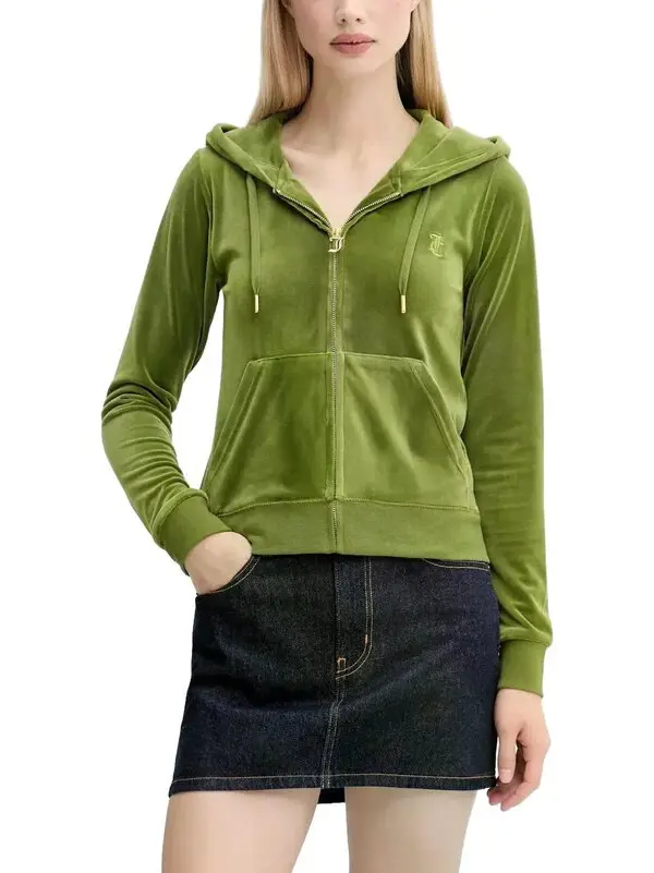 Juicy Couture Velour Zip-up Hoodie - Green