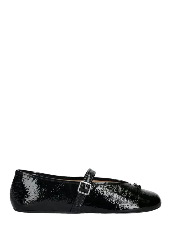 COACH® Buckle Patent-leather Ballerina Flats - Black