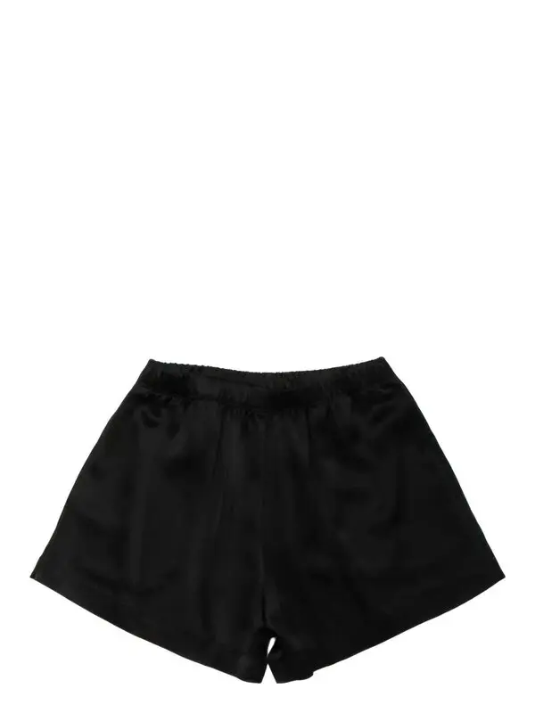 LESET Elastic-waist Short Shorts - Black