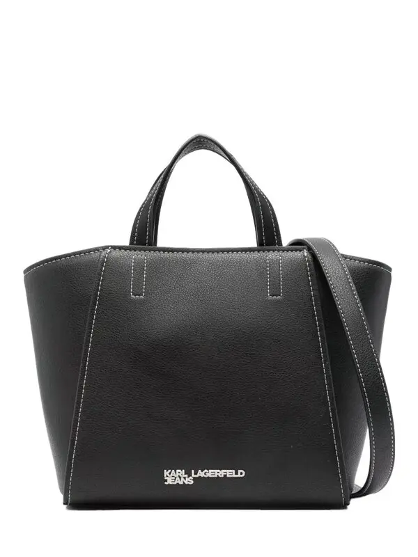 Karl Lagerfeld Tote Bag With Contrast Stitching - Black