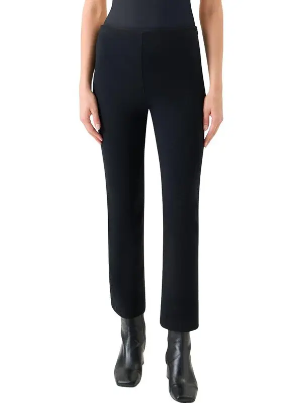 Akris Cindy Jersey Bootcut Pants - Black