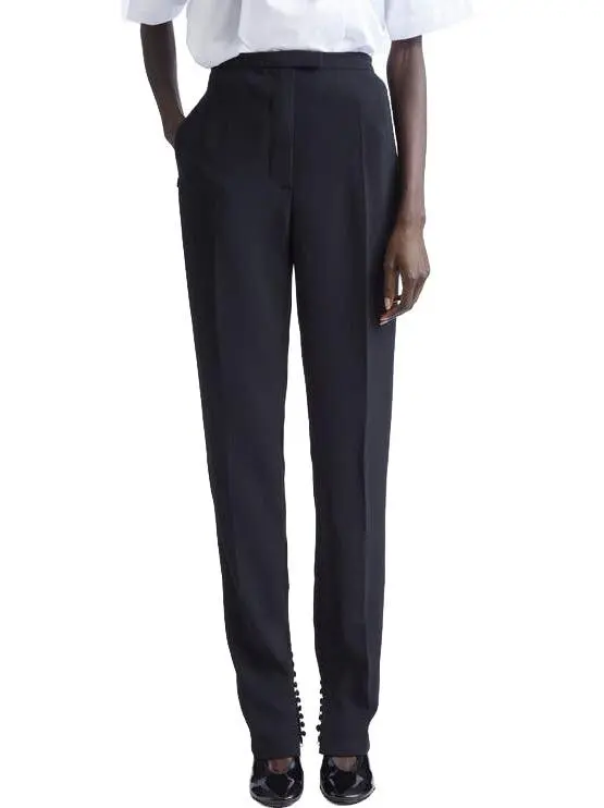 Dries Van Noten Pandoris Crepe Skinny Pants - Black