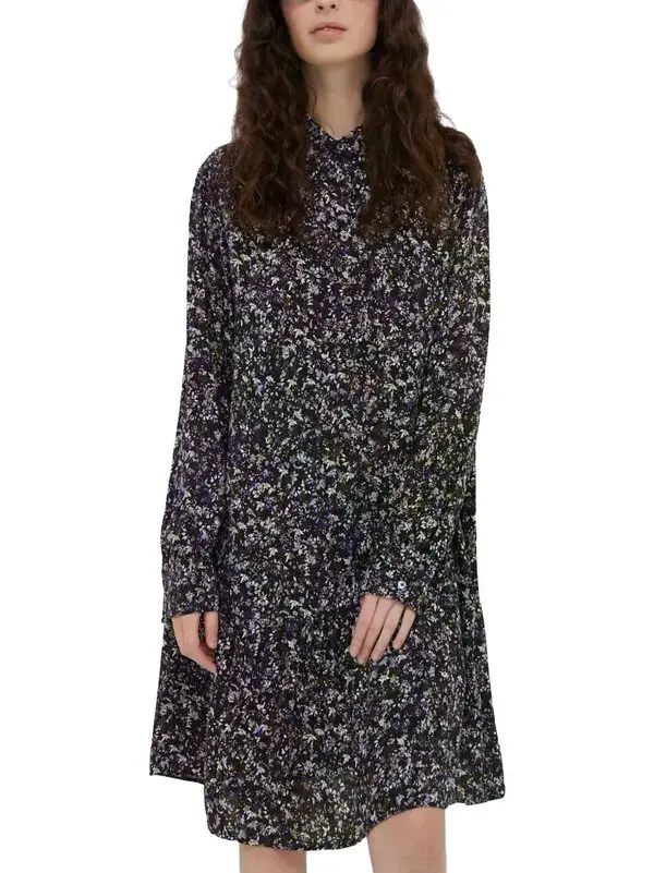 Marc O'polo Floral Print Shirt Dress - Purple