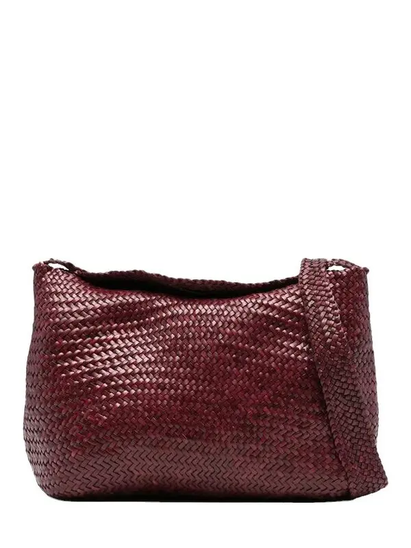 Dragon Diffusion Woven Leather Shoulder Bag - Red