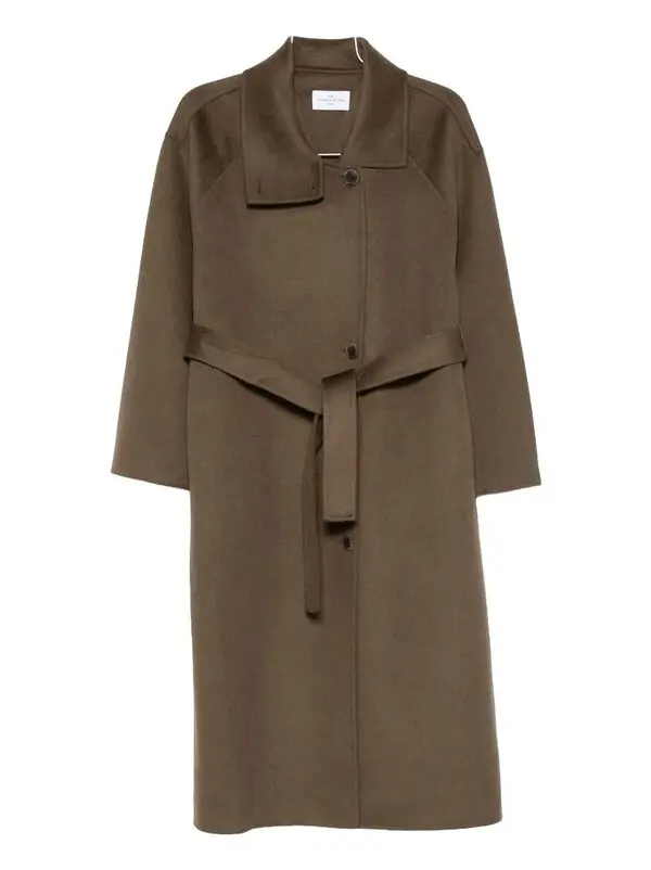 THE DYNAMIS STUDIO Belted Wool Coat - Brown