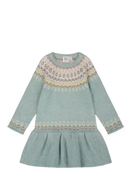 DEUX PAR DEUX Jacquard Knit Sweater Dress - Jade Green