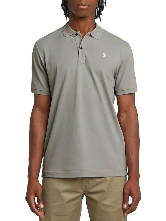G-star Raw Dunda Slim Fit Piqué Polo - Grey Alloy