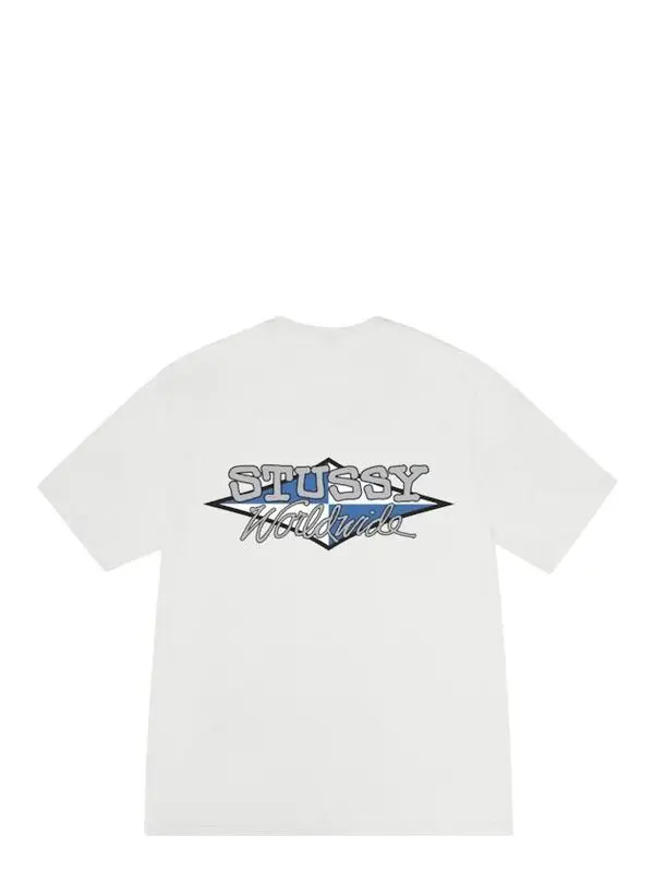 StÜssy Worldwide Diamond Pigment Dyed Tee Shirt - Natural