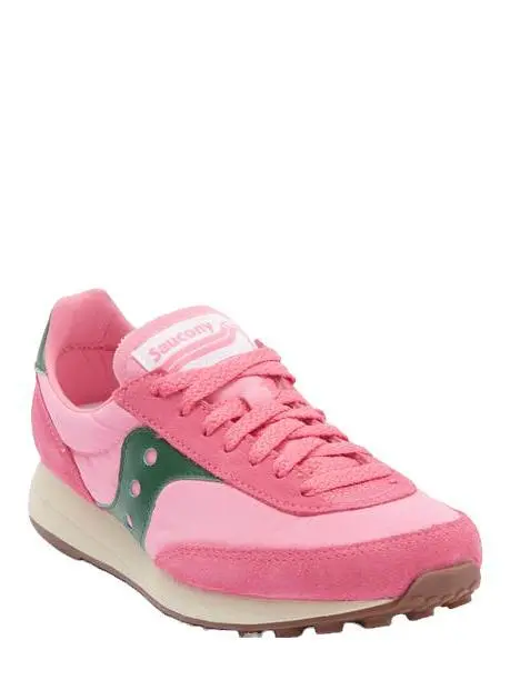 Saucony Trainer 80 Sneaker - Pink/forest