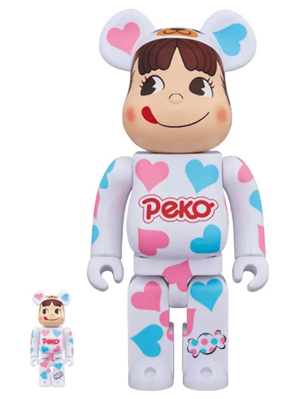 BE@RBRICK Costume Pekochan Heart 100% & 400% Set - Multicolor