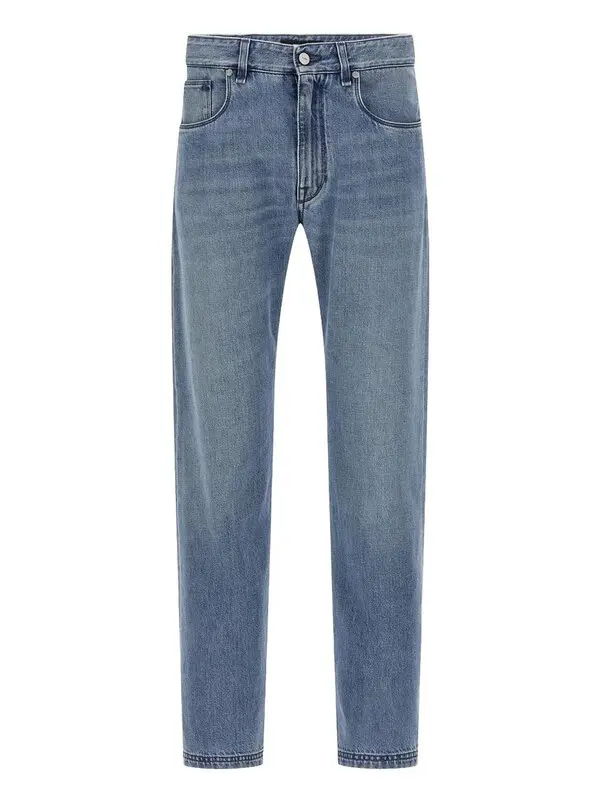Fendi Denim Straight Leg Jeans - Blue