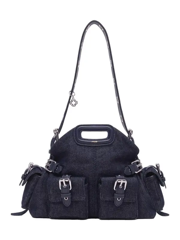 Maje Miss M Pockets Denim Bag - Navy