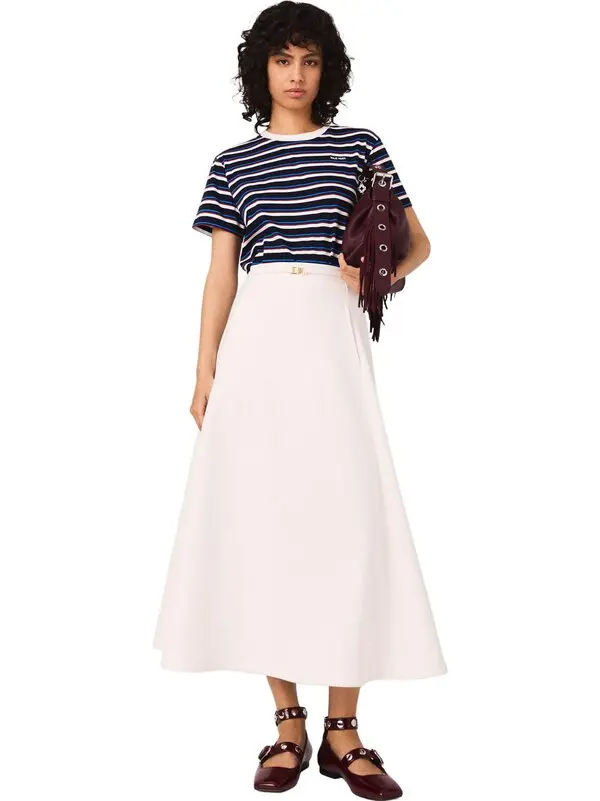 Maje Polyester Heavy Crepe Skirt - White