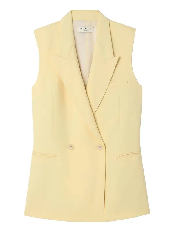 KALLMEYER Deon Sleeveless Blazer - Butter