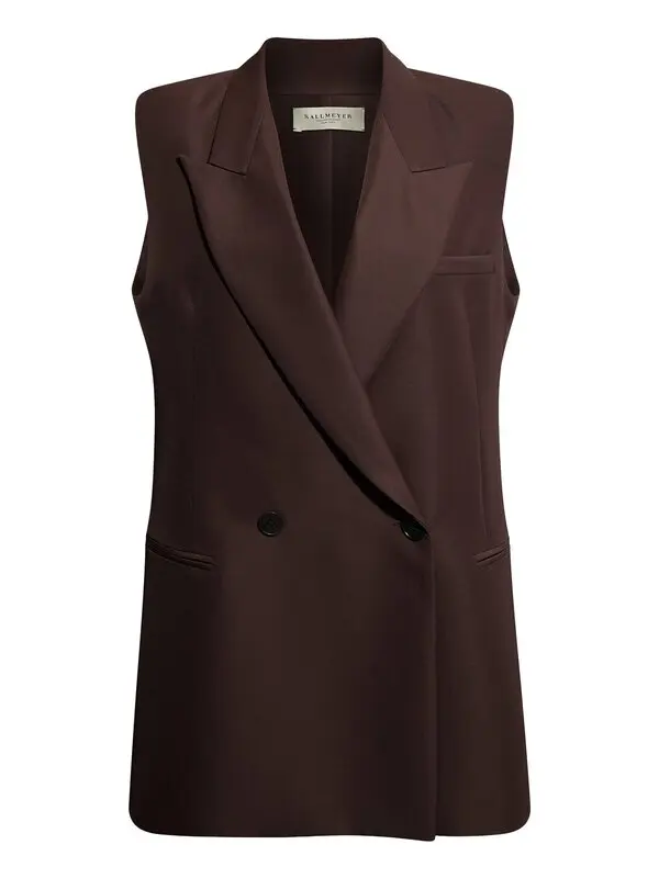 KALLMEYER Deon Sleeveless Blazer - Mahogany