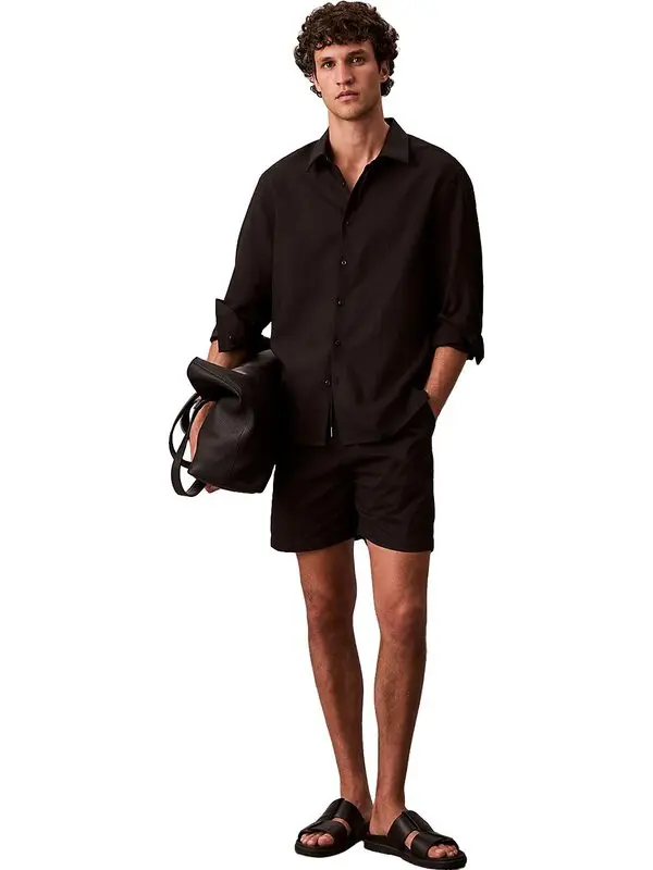 Calvin Klein Cotton Stretch Pull-on Shorts - Black
