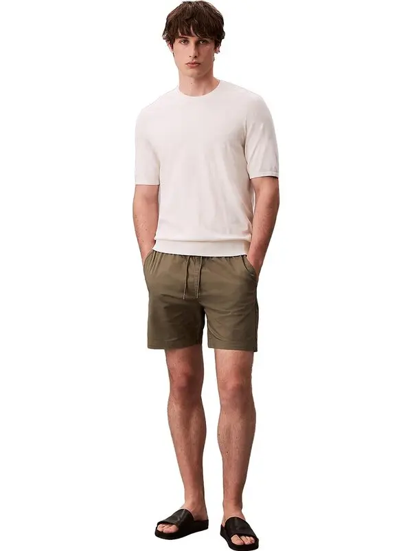 Calvin Klein Cotton Stretch Pull-on Shorts - Dusty Olive