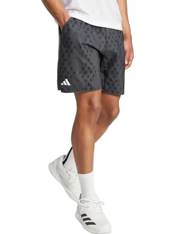 Adidas Club Tennis Climacool Graphic Shorts - Carbon / Black
