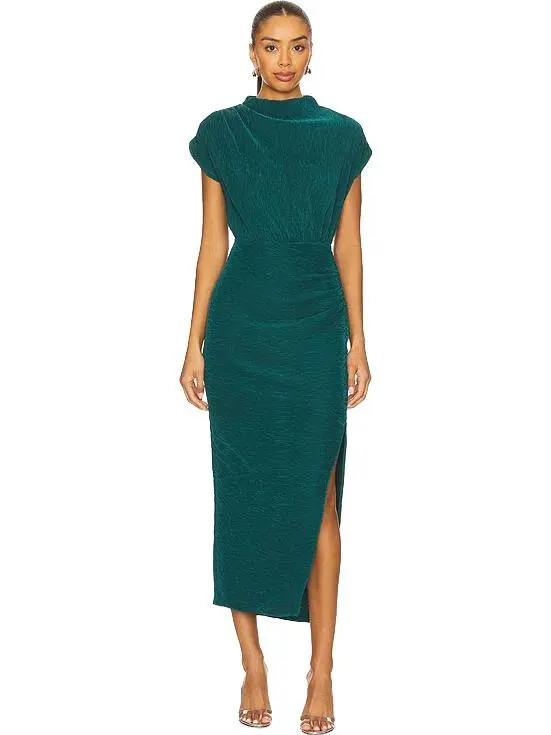 Saylor Delmara Midi Dress - Emerald