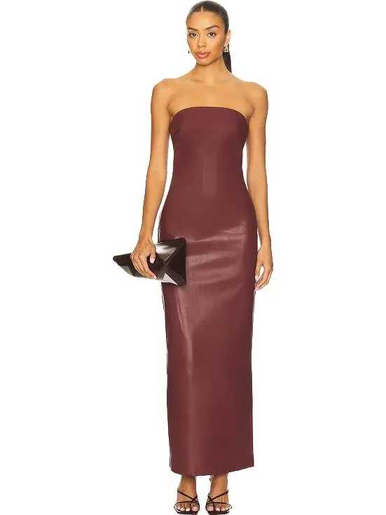 NAKEDVICE The Allegra Dress - Maroon