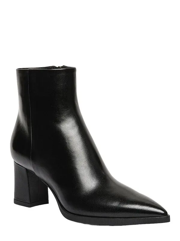 Santoni Leather Ankle Boots - Black