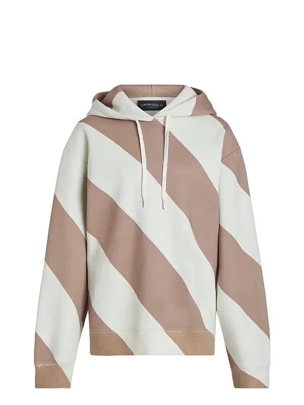 Cynthia Rowley Striped Hoodie - Camel White