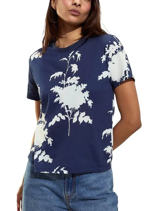 Cynthia Rowley Everyday Cotton Tee - Navy/white