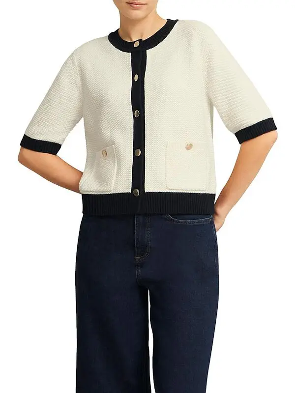 HOBBS LONDON Emily Cardigan - Ivory Navy