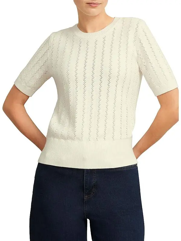 HOBBS LONDON Calla Knitted Top - Warm Ivory
