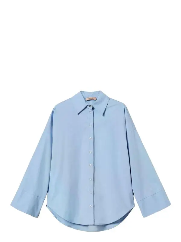 TWINSET Wide-cuff Button-down Shirt - Blue