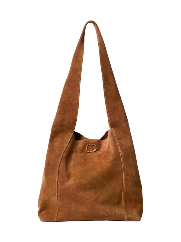 TWINSET Suede Tote - Brown