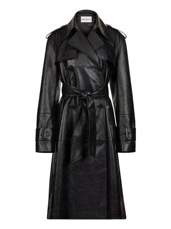 Black Leather Trench Coats For Women Editorialist