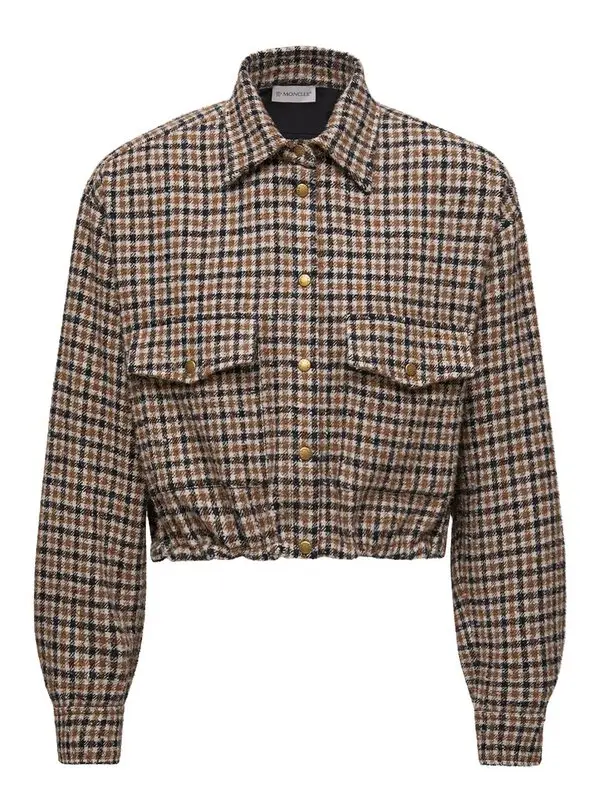 Moncler Wool Blend Plaid Shirt - Multicolor