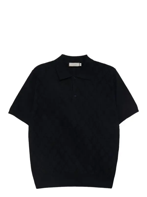 Canali Wool Polo Shirt - Blue