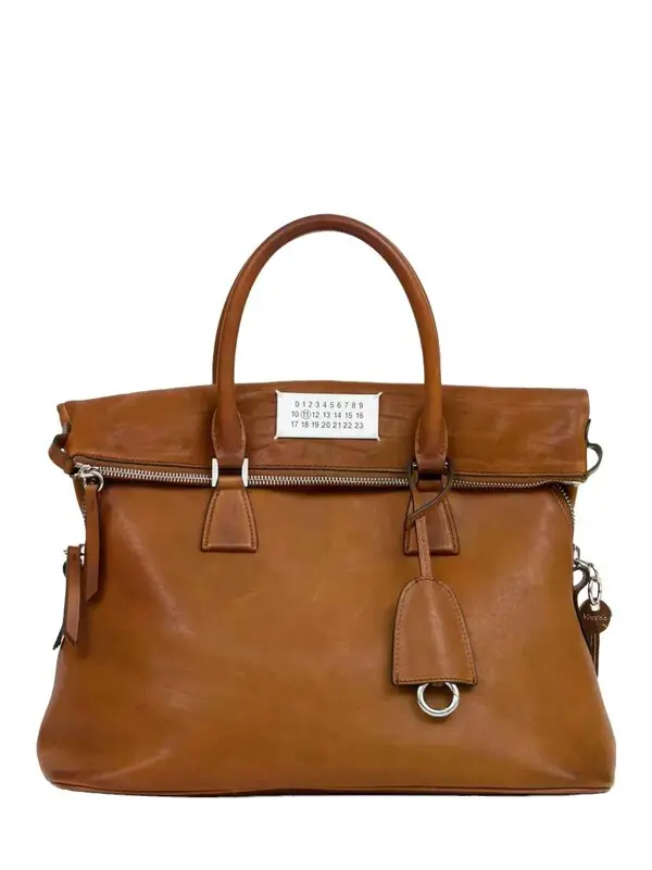 MAISON MARGIELA 5ac Leather Shoulder Bag - Brown