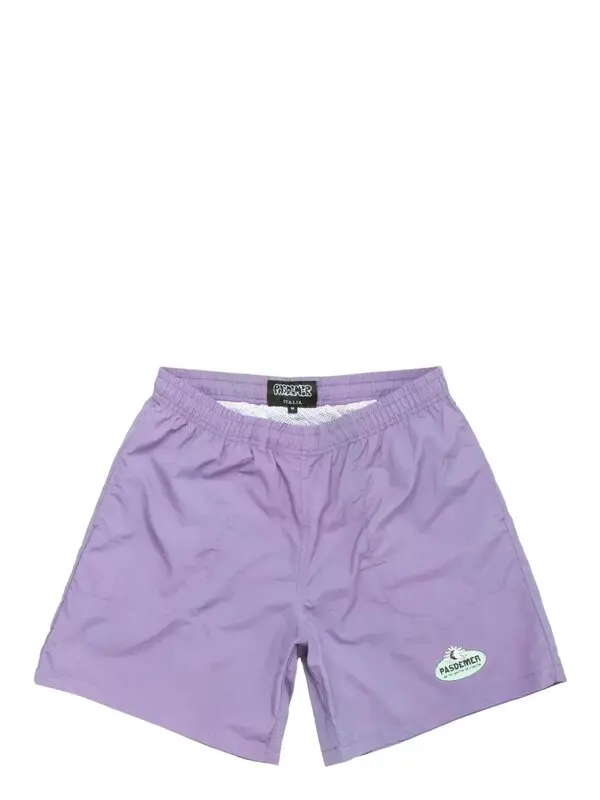PAS DE MER Logo-patch Swim Shorts - Purple