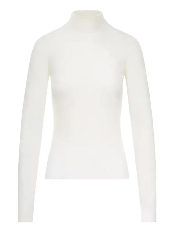 Sportmax Ribbed Turtleneck Sweater - White