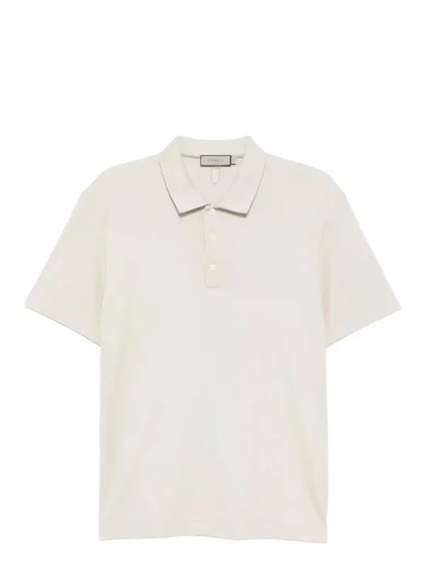 Canali Cotton-blended Polo Shirt - Neutrals